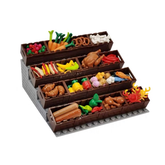 [Creation] Building Blocks Toys Brick Simulation Fruit Food Vegetable ...