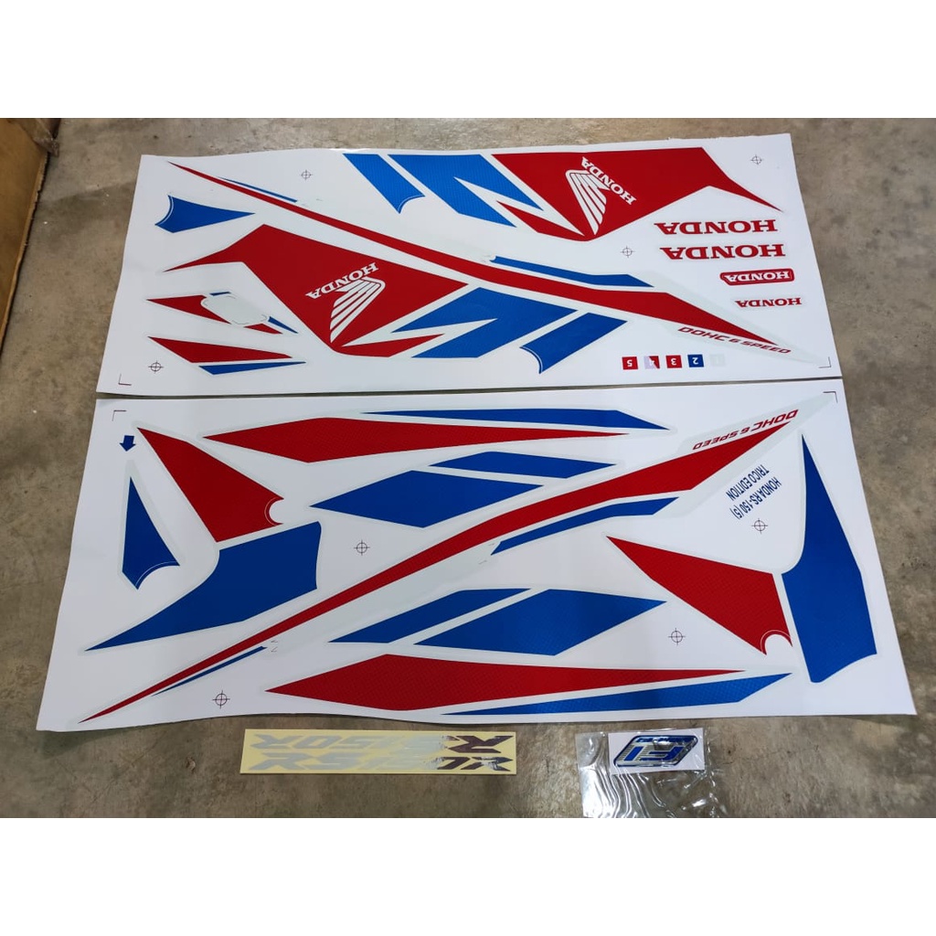 stiker sticker body stripe cover set (5) honda rs150v1 rs150 v1 rs 150 ...