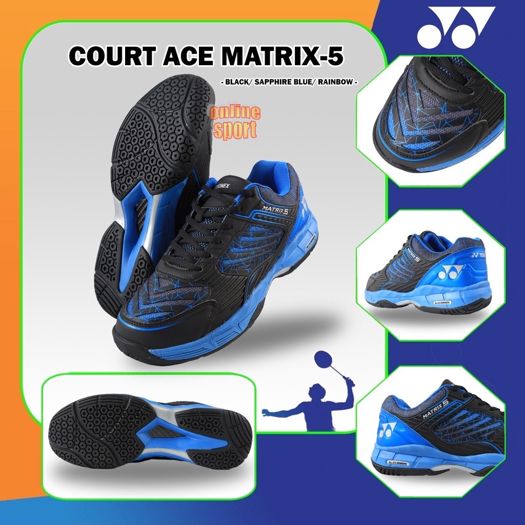 Yonex Court Ace Matrix 5 Badminton Shoes/Badminton Shoes | Shopee ...