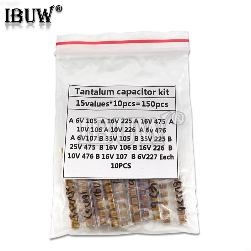 15Values SMD Tantalum capacitor assortment kit 1uf-220uf A/B Case ...