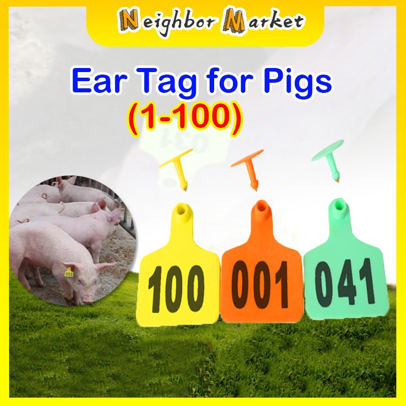 100Pcs Farm Animal Livestock Ear Label Brand Veterinary Sheep Sows Ear ...