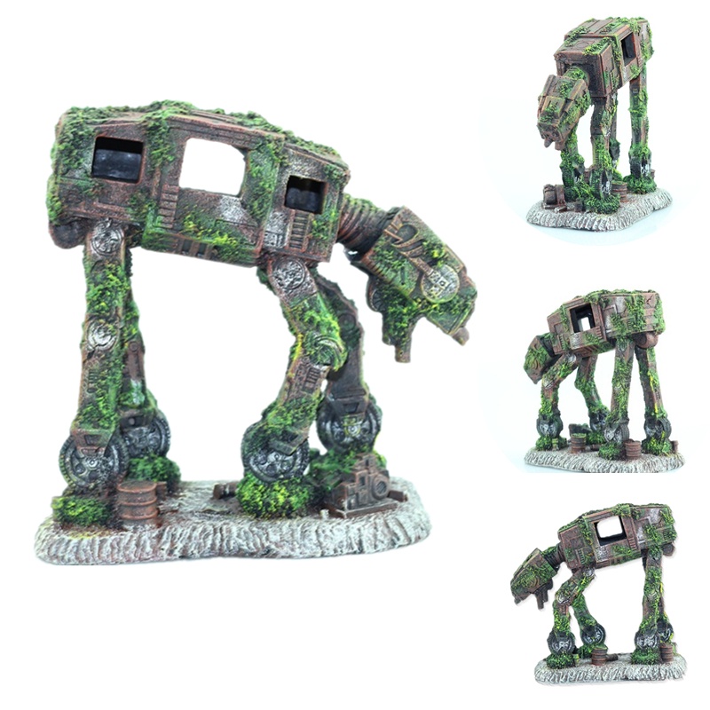 √1pcs Creative Resin Aquarium Autobot Robot Dog Decoration Transformers ...