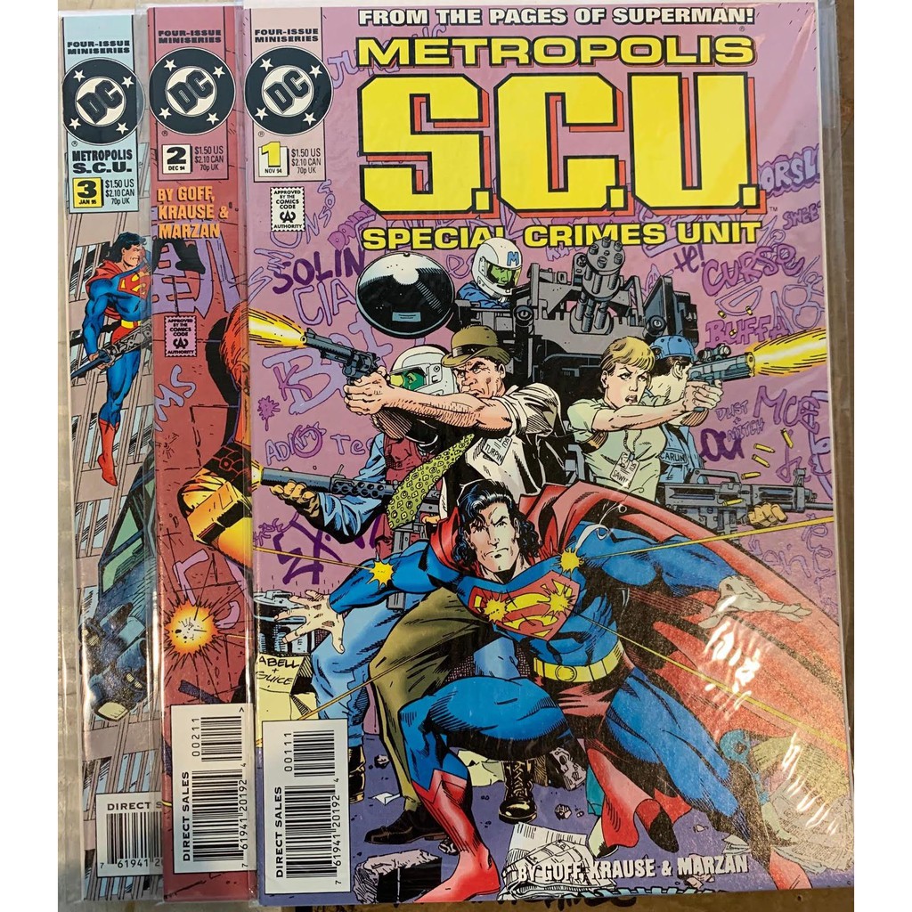 Dc Comics: 1993 - Metropolis SCU Special Crimes Unit #1 to 3 - Superman ...