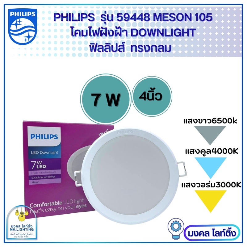 Philips Recessed Lighting Phillips DOWN LIGHT 7W Downlight Panel LED 7W ...