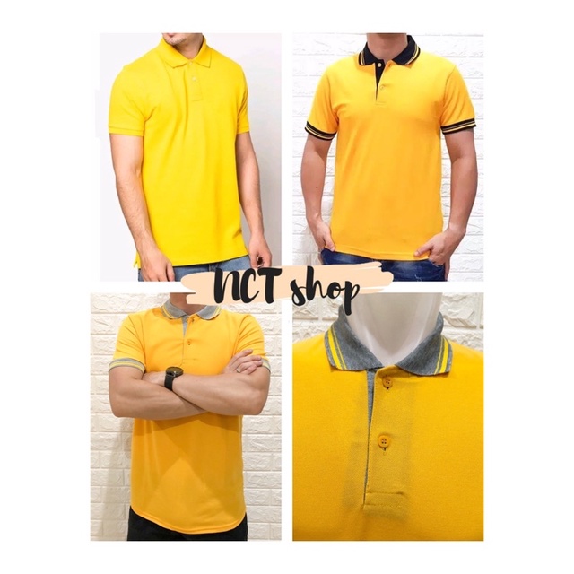 YELLOWPOLO Shirt PoloShirt/ Unisex Plain Collar Combination T-Shirt ...