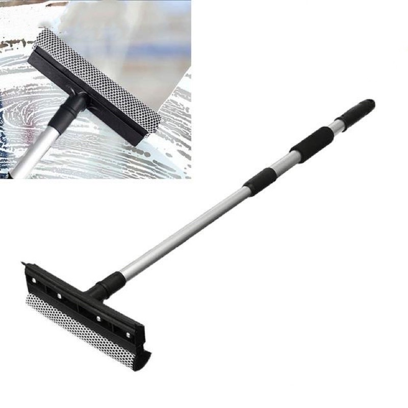 Double-sided retractable glass sponge wiper with long handle | Shopee ...
