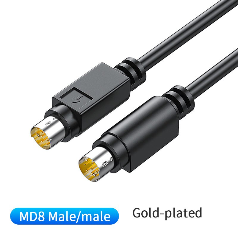 PLC cable male to male S terminal MD8 pin male to male cable Round head ...