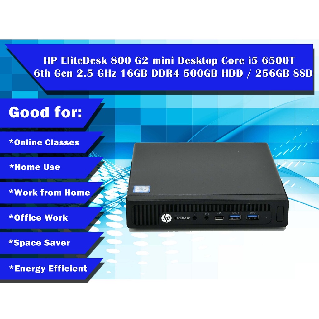 HP EliteDesk / Prodesk G2 G3 mini Desktop i5 6500T 6th Gen 2.5 GHz 8GB ...