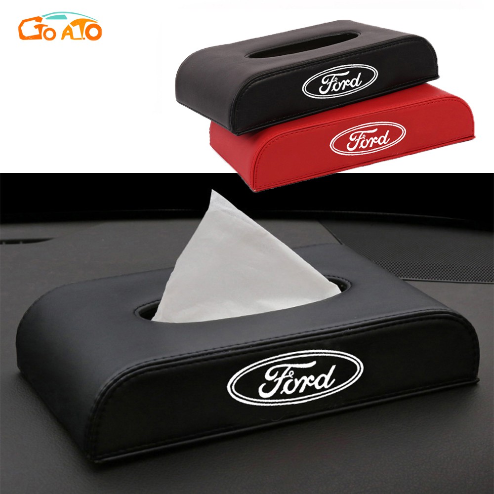 GTIOATO Car Leather Tissue Storage Box Case Auto Paper Towel Tissue Box ...