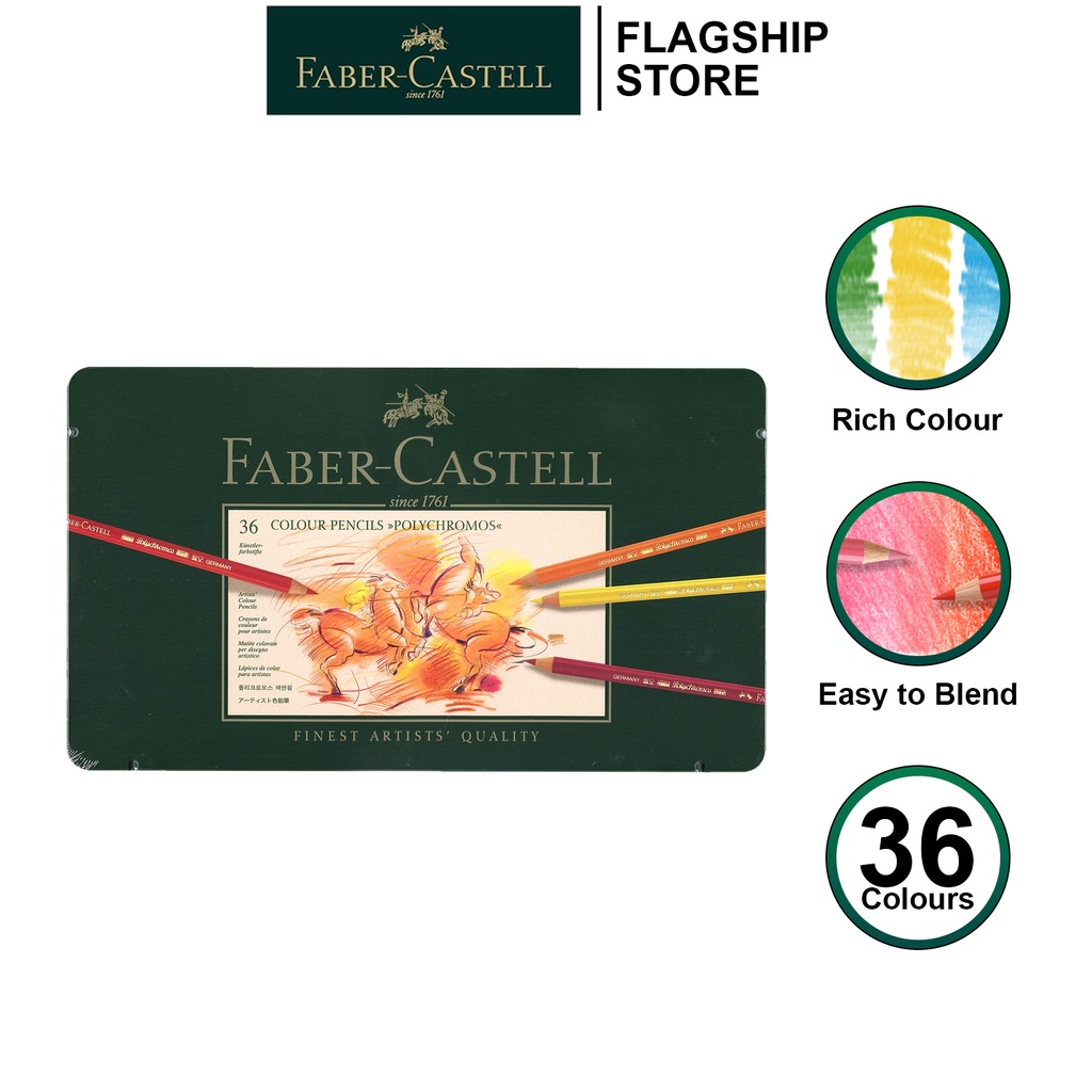 Faber-Castell Polychromos Color Pencil 36 colors Metal Case [12110036 ...