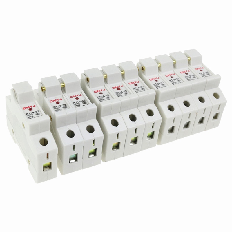 RT18-32X AC 380V 1P 2P 3P 4P 32A 380V DIN Rail Mount cylinder fuse base Suitable for 10x38MM ...