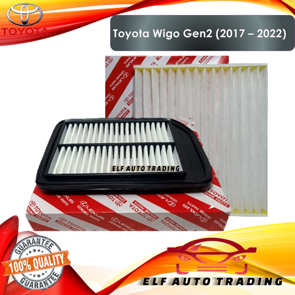 Combo Engine Air Filter and Cabin Filter for Toyota Wigo Gen2 (2017 ...