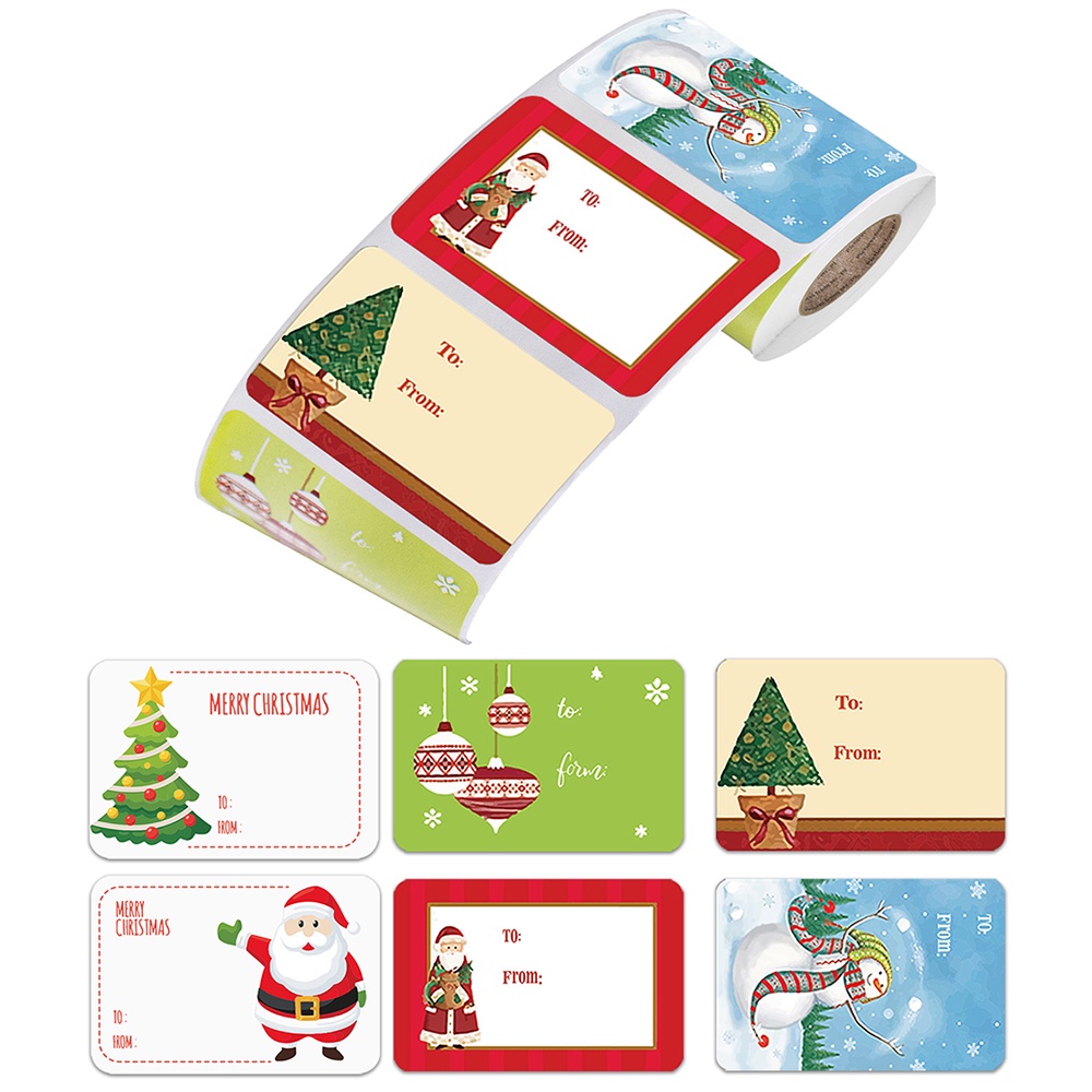 250pcs Merry Christmas Gift Name Tags Seal Sticker Sticker DIY ...
