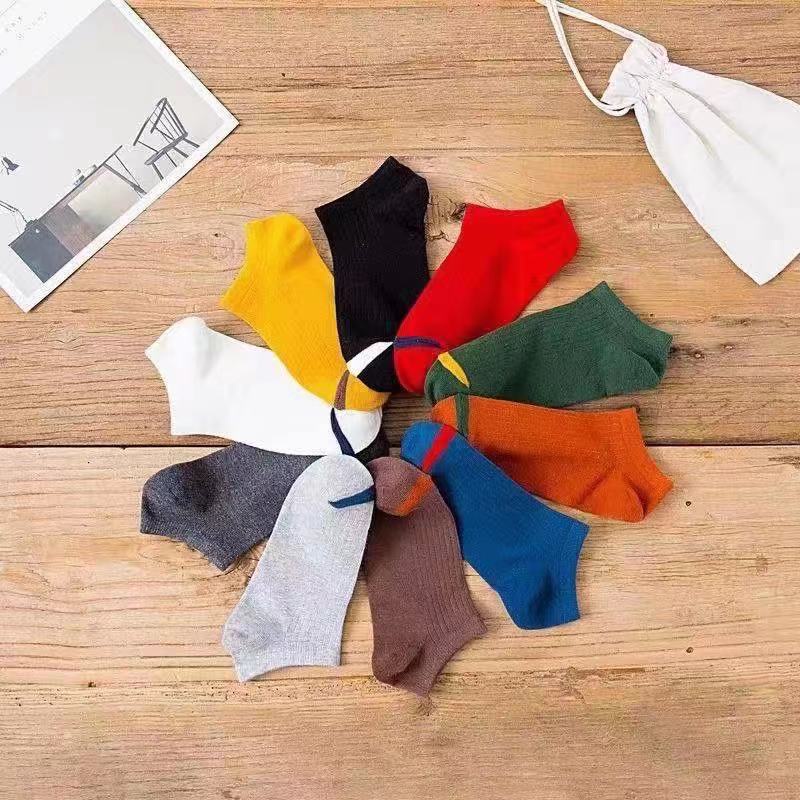Unisex Korean Iconic Minimal Design Ankle Socks | Plain Socks | Socks ...