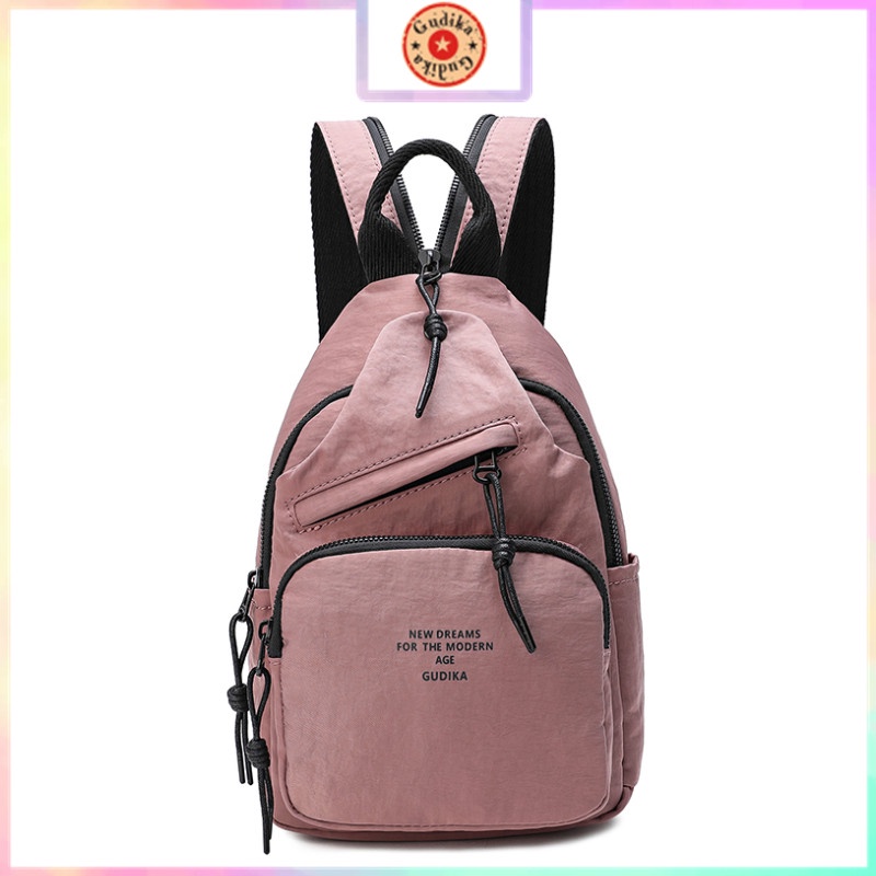 Gudika Women's Men's Single Backpack Chest Pack Multi-layer Zipper ...