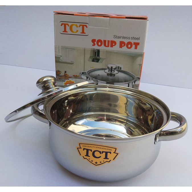 Stainless Steel Double Hight Pot Tct Soup Pot TCT20cm | Shopee Philippines