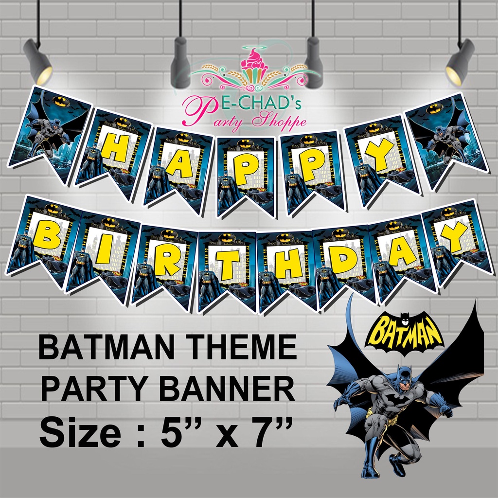 E-Chad_batman theme party banner | Shopee Philippines