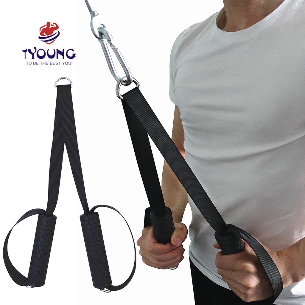 Fitness Tricep Rope Heavy Duty Strap Handle Grip Non Slip Comfortable ...
