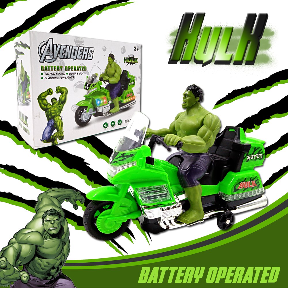 Hulk Avengers Motor Action 360 Rotation Figure Battery Operated with ...
