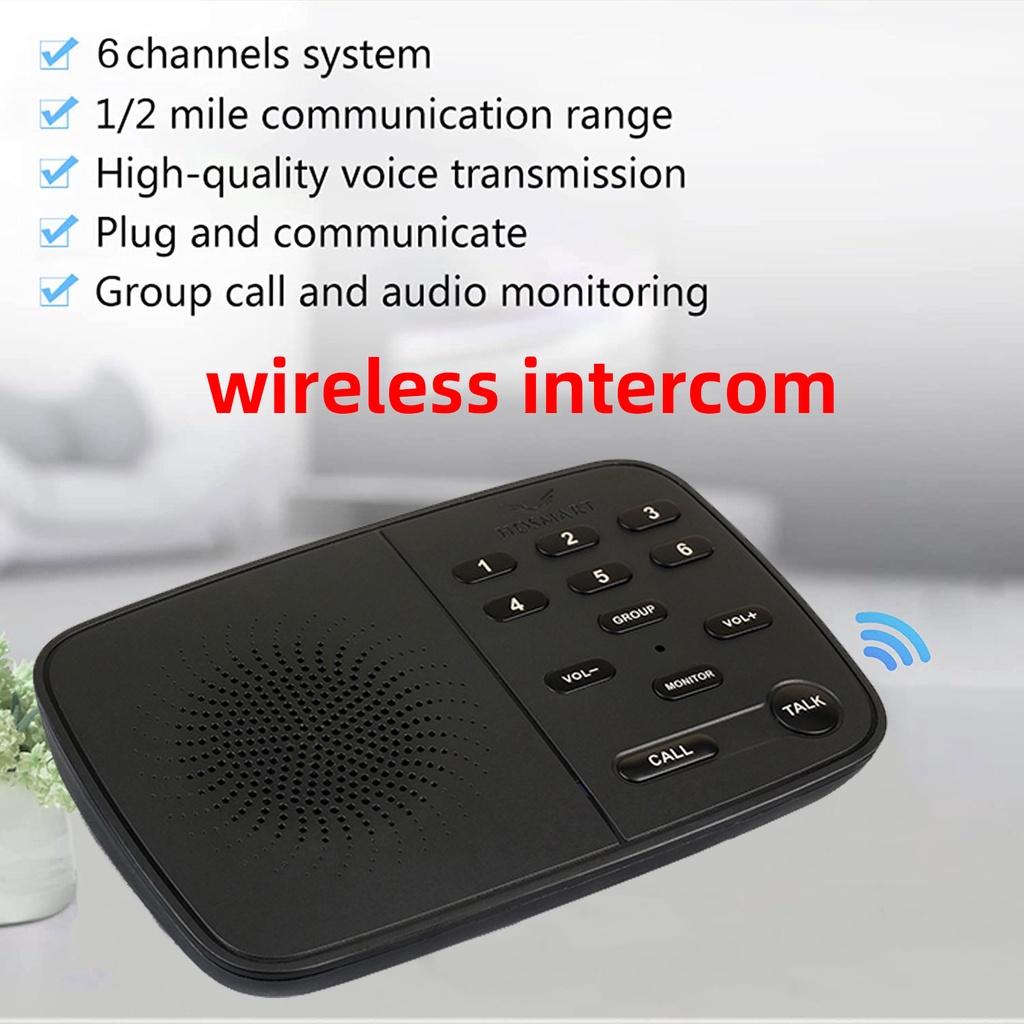 Ready Stock, Hosmart Home Wireless Intercom, 1/2 Mile Wireless Intercom ...