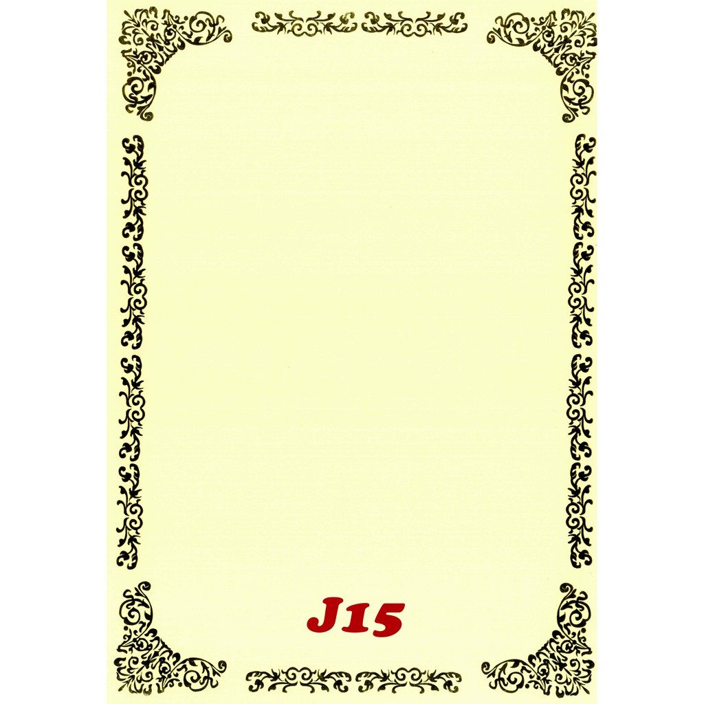 Kertas Sijil / Certificate Paper with Gold Border (10's) | Shopee ...
