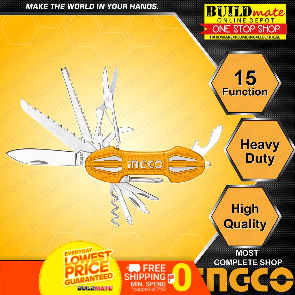 Buildmate x INGCO Multifunction Knife 15 Functions HMFK8158 IHT ...