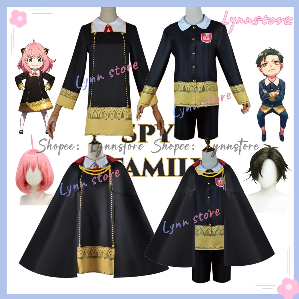 Halloween Spy X Family Anya Forger College Style Uniform with Cape ...
