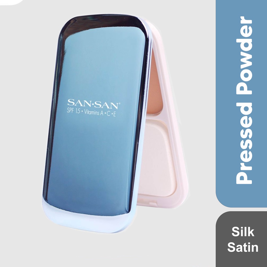 San San Pressed Powder 10g: Silk/ Satin/ Honey/ Porcelain/ Light Ivory ...