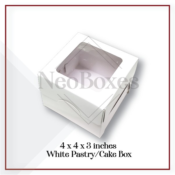 NeoBoxes | 4x4x3" White Pastry Box | Shopee Philippines