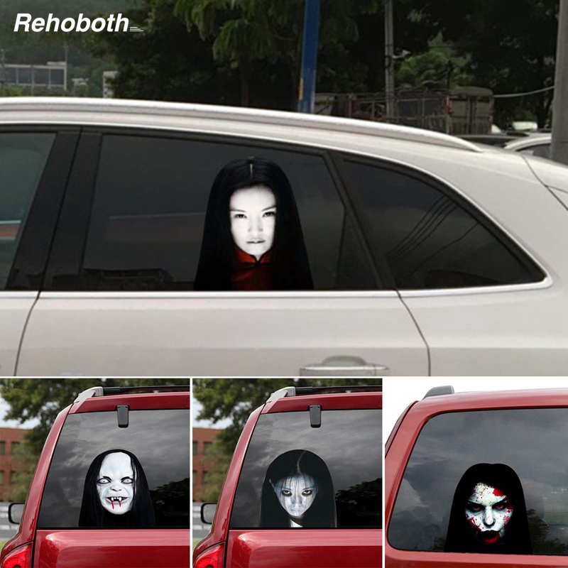 Rehoboth Creative Reflective Stickers Horror Face Car Rear Window ...