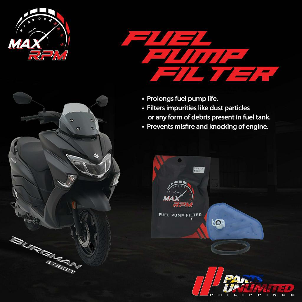 Max RPM Fuel Pump Filter w/ O-ring Suzuki Burgman Street 125 | Shopee ...
