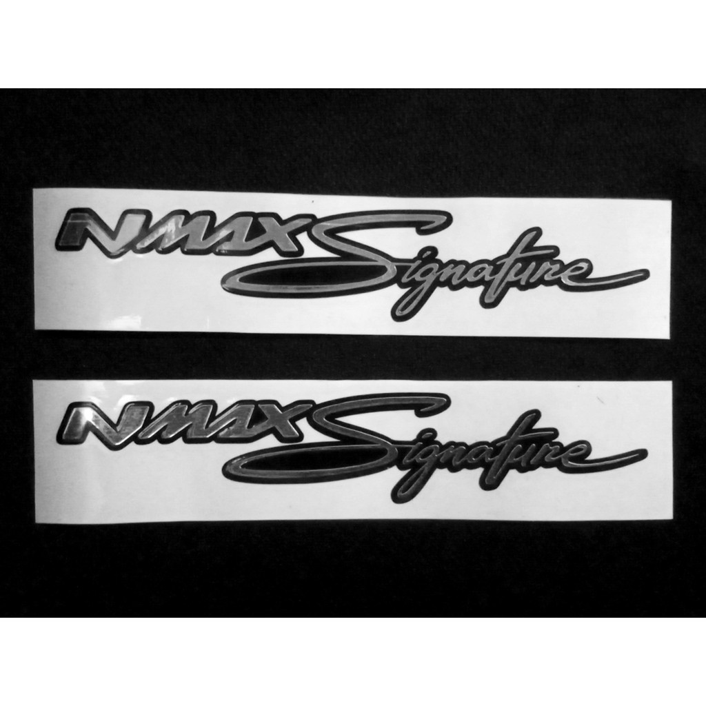 NMAX SIGNATURE STICKER FOR MOTORCYCLE (SILVER CHROME) | Shopee Philippines