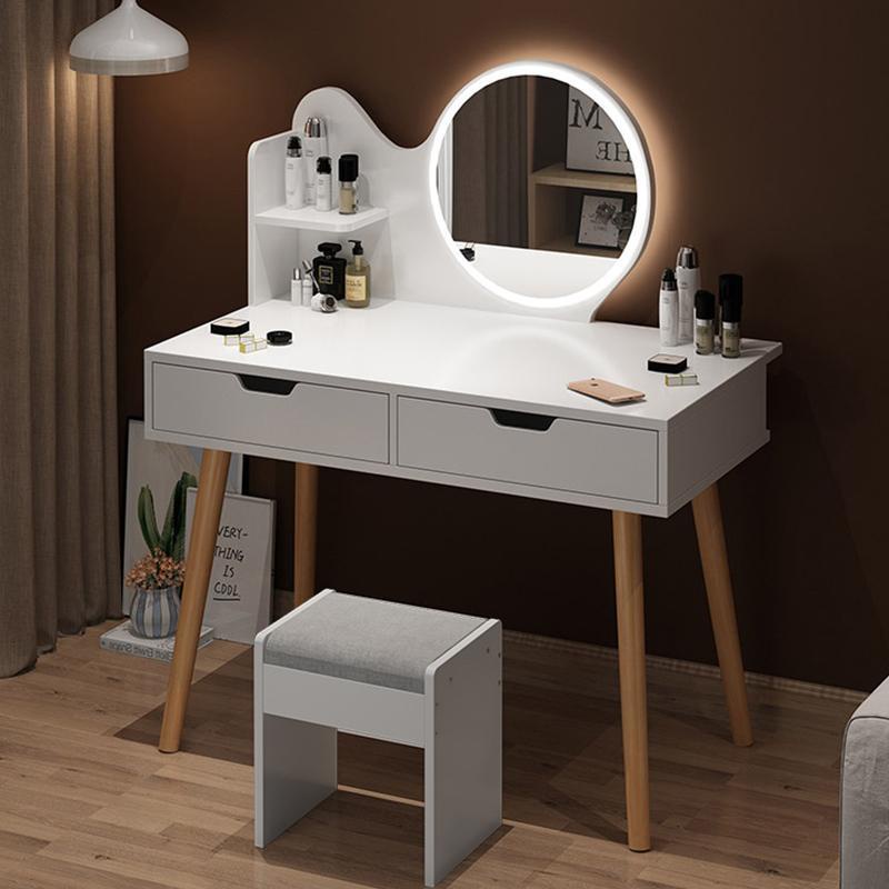 Light luxury Nordic dressing table bedroom net red dressing table with ...