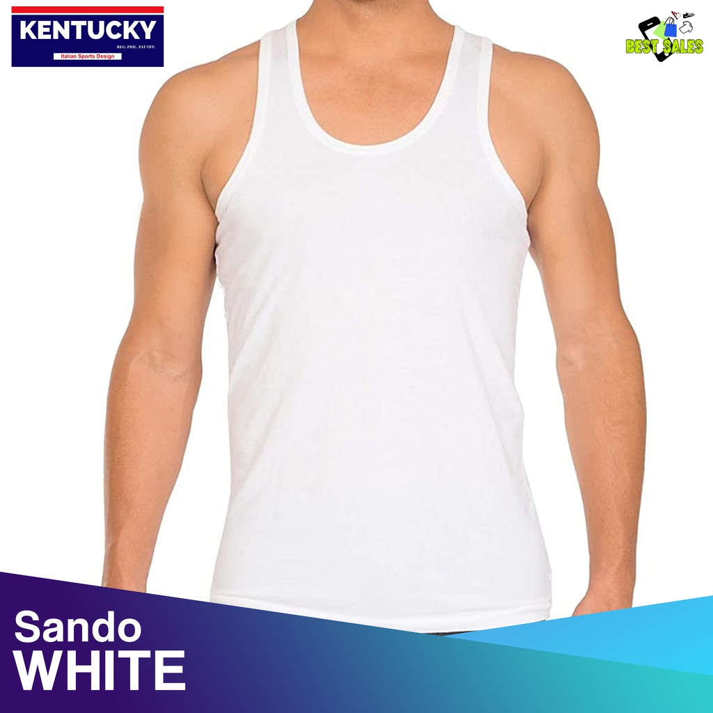 Kentucky Plain Color Sando Tank Top for Adult Men | Shopee Philippines