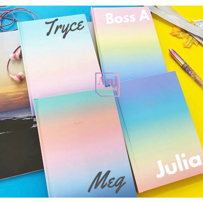 Pastel Rainbow Open dated Planner Hardbound A5 size 3 Toned Color ...