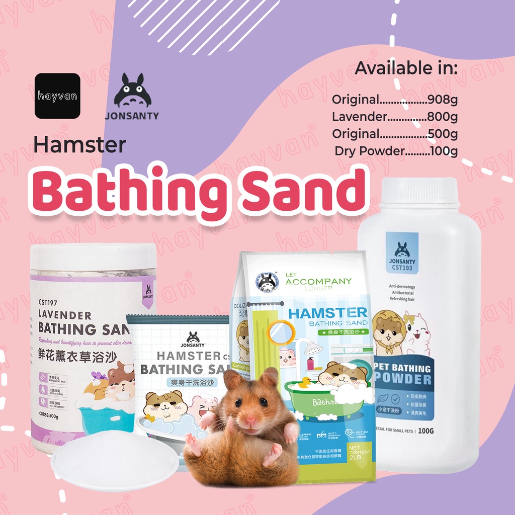 JONSANTY Hamster Bathing Sand Gerbil Powder Grooming Bathe Sand ...