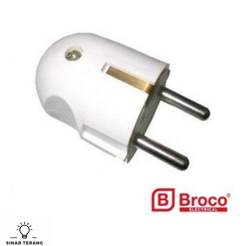 BROCO ROUND GROUND PLUG 13310 WHITE ORIGINAL SNI PLUG | Shopee Philippines