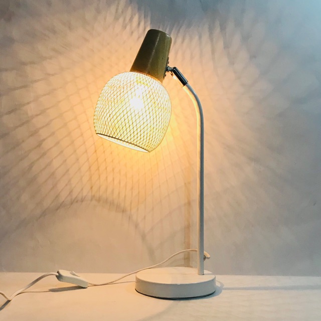 White Metal Net Design Lamp with Wood accent E14 | Shopee Philippines