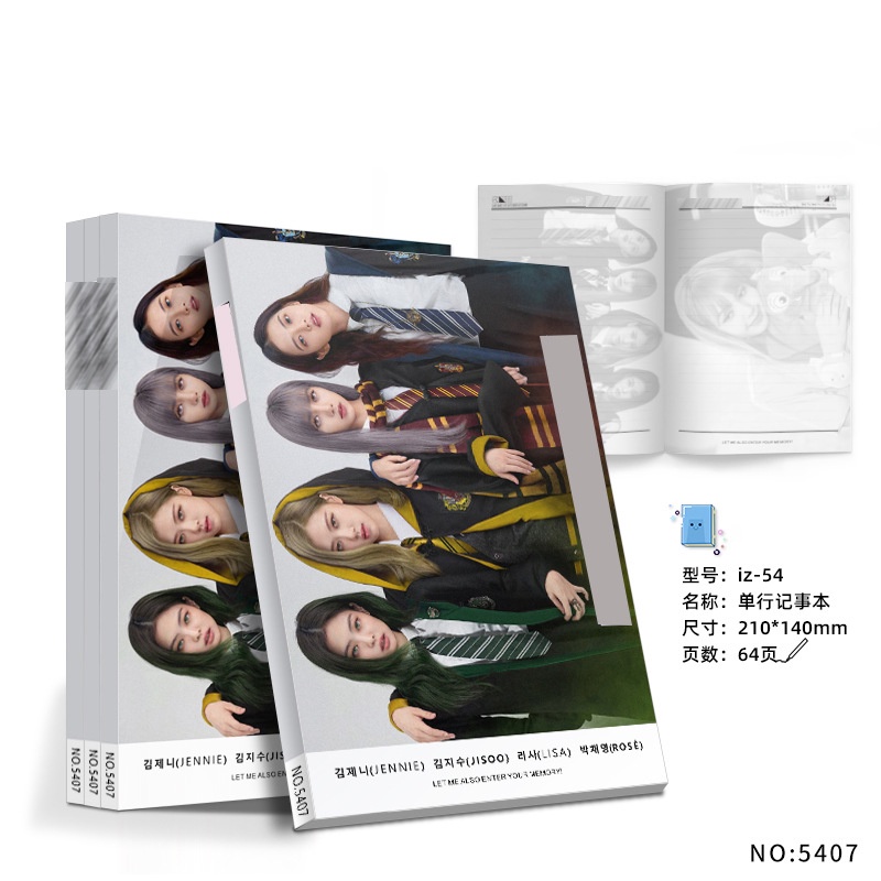 Blackpink Notebook LISA ROSE JISOO JENNIE Notebook Diary Size A5【64 ...