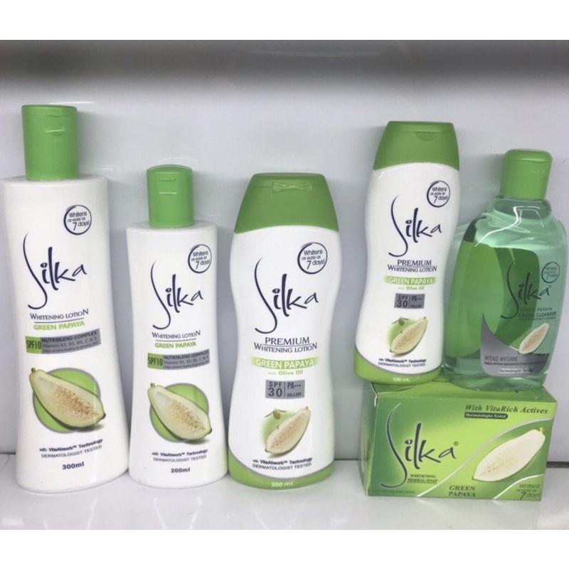 !!!SILKA Premium Whitening Lotion Green Papaya SPF 10 /30 200ml/100ml ...