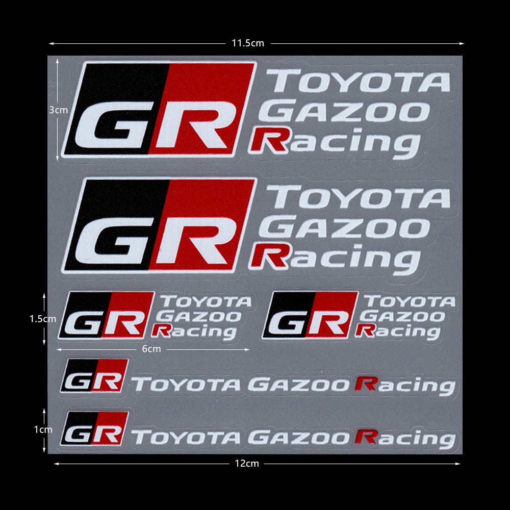 PU 3D GR Toyota Modified GAZOO RACING Car Stickers Interior Automobile ...