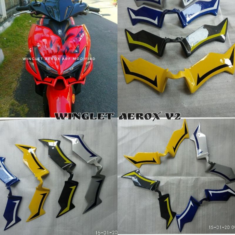 Winglet Aerox 155 Old Carbon Winglet Yamaha Aerox Carbon kevlar ...