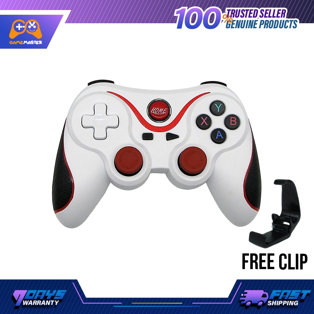 X3 White Wireless Bluetooth Gamepad Controller For iOS Android | Shopee ...