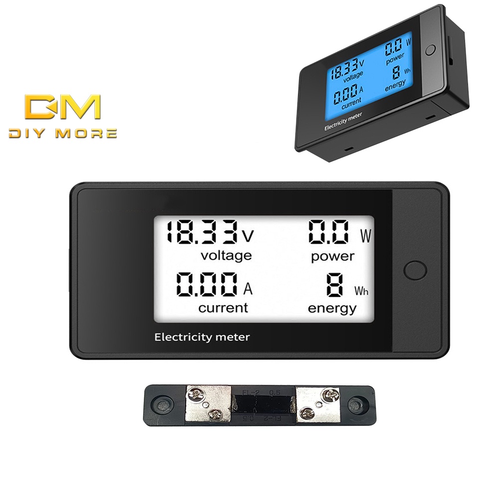 DIYMORE 9050-4d, Dc8-100v 20a 50a 100a 200a Built-In Shunt Four-In-One Lcd Dc Digital Display ...
