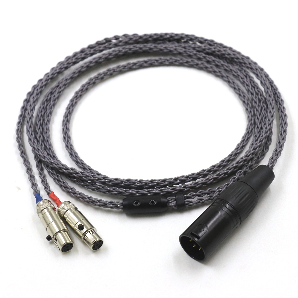 HIFI 4pin UPOCC 2.5 4.4mm XLR Balanced Earphone Headphone Upgrade Cable ...