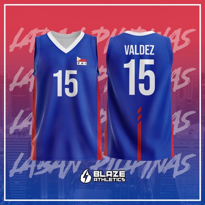 BLUE Pilipinas Women’s Volleyball Team Jersey (SLEEVELESS) FULL ...