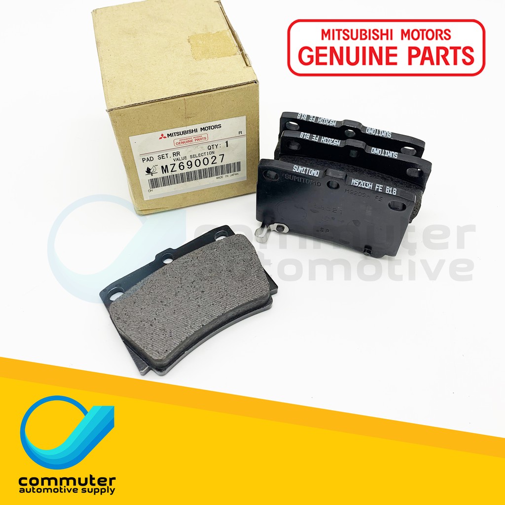 Mitsubishi Montero Brake Pads, Rear - Genuine Mitsubishi Auto Parts - MZ690027 - GEN2 / GEN3 ...