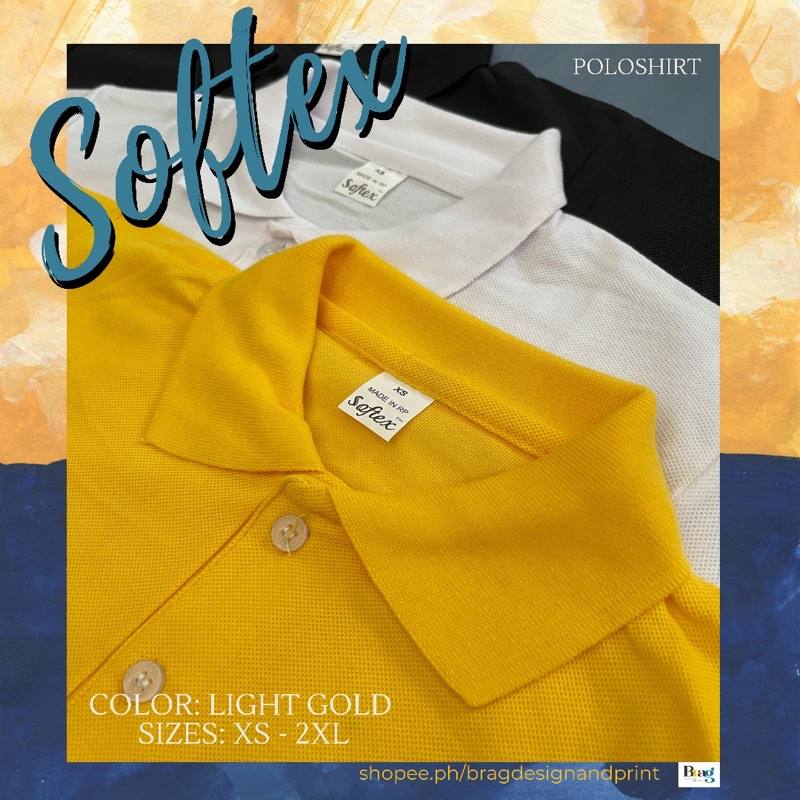 SOFTEX LIGHT GOLD | Plain HONEYCOMB POLOSHIRT | Shopee Philippines