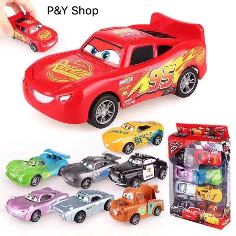 P&Y SHOP McQueen Cars 8 IN 1 racing car pull back toys | Shopee Philippines