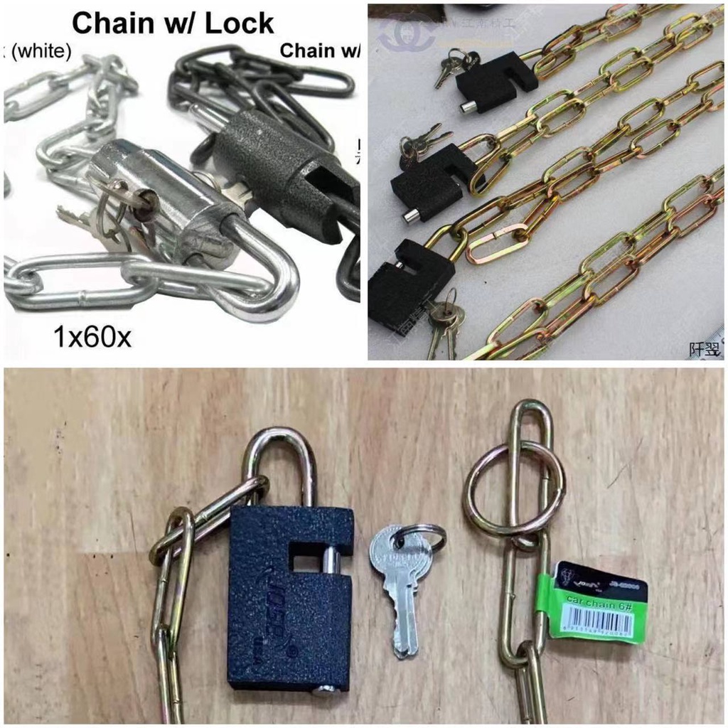 KADENA with PADLOCK ,LOCK CHAIN ,LOCK FOR DOOR ,BIKE LOCK | Shopee ...